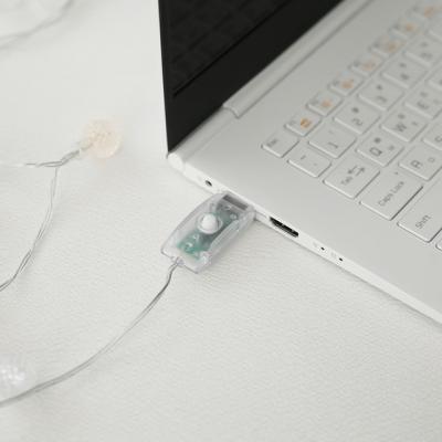 POOM | 프리미엄 LED 화이트앵두전구 (리모컨/8패턴/USB) [2type]