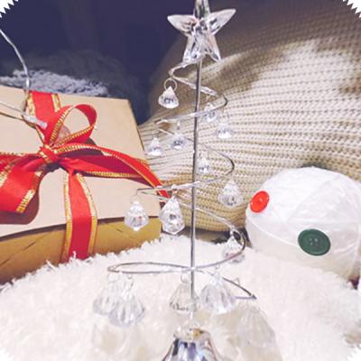 POOM | LED 스틸큐빅 디자인트리 (화이트)