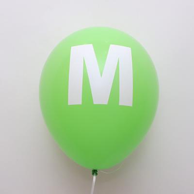 POOM | 30cm 알파벳 인쇄 풍선 M (50개)