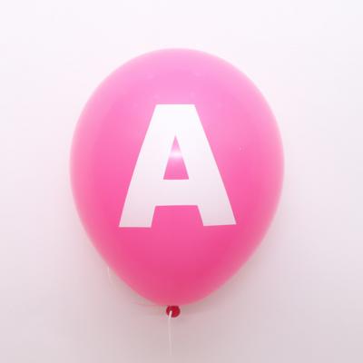 POOM | 30cm 알파벳 인쇄 풍선 A (50개)