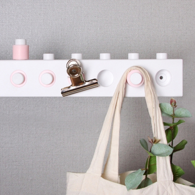 POOM | DIY 블럭 무타공 다용도 벽걸이 후크 행거 걸이