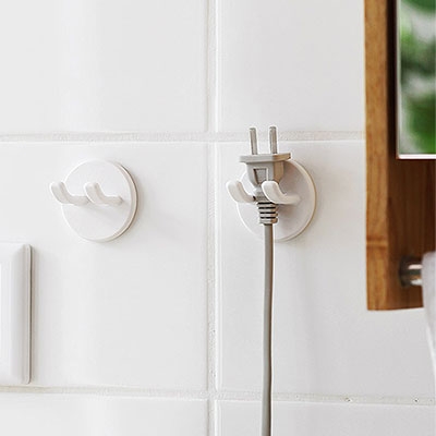 POOM | 접착식 콘센트 전기선 코드걸이 2p