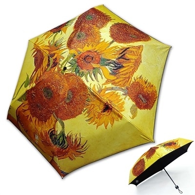 POOM | 차광률99.9% 암막명화5단미니양산-고흐-해바라기