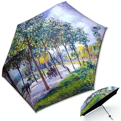 POOM | 차광률99.9% 암막명화5단미니양산-시슬레-밤나무길