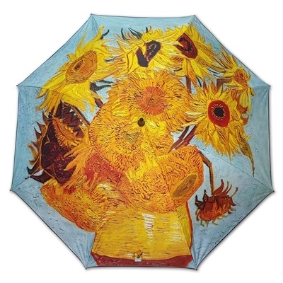 POOM | 차광율99.9%암막카본초경량골프우양산_우블리-고흐 해바라기(민트)