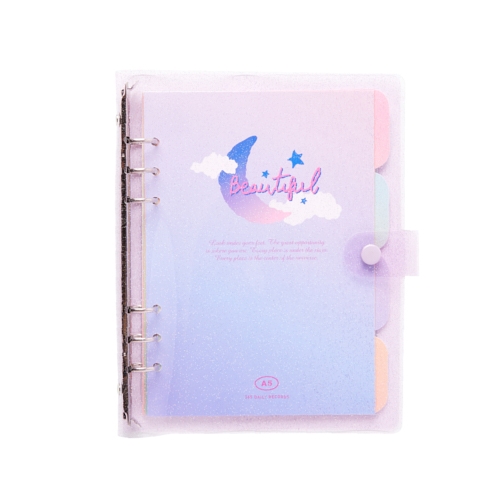 POOM | beautiful 퍼플반짝 PVC 6공 다이어리커버 (A5) (04009864)