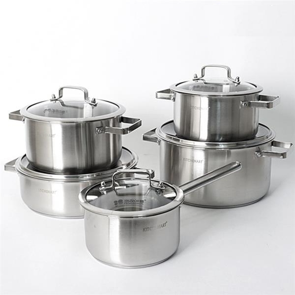 POOM | 키친아트 올가 IH 인덕션 스텐냄비 5종세트(18편수+20양수+22양수+26전골+26곰솥)