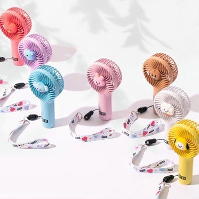 POOM | BT21 선풍기 베이비 팬 캐릭터 치미 타타 핸디 미니 휴대용 손풍기 스트랩