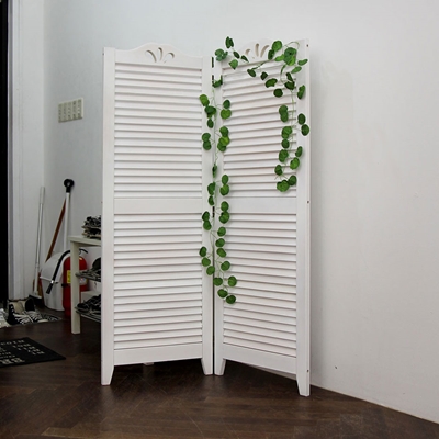 POOM | 까사라움 갤러리 원목 2단 접이식 인테리어 낮은 파티션 2color