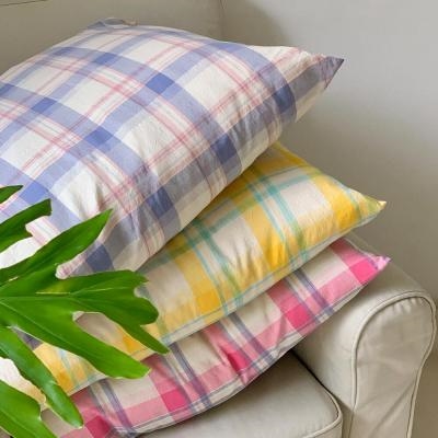 POOM | 디어 파스텔체크 좌식 대형방석 60x60 1P