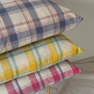 POOM | 디어 파스텔체크 좌식 대형방석 60x60 1P