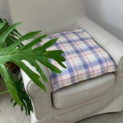 POOM | 디어 파스텔체크 좌식 대형방석 60x60 1P