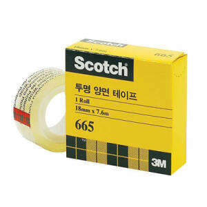 POOM | 3M 스카치 투명양면테이프 리필 665B 18X7.6M [00031755]