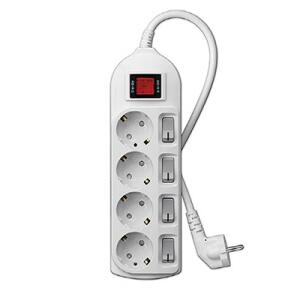 POOM | 파나소닉ES신동아 개별스위치 코드부 멀티탭 4구 3M (16A 250V)