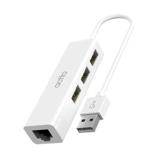 POOM | 엑토 유선 랜카드 랜포트 USB 3포트 멀티허브 HUBL-01