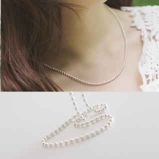 POOM | 실버 2mm 샤론 볼 체인 목걸이