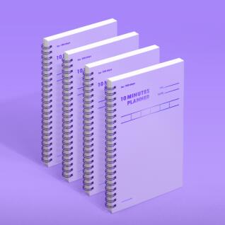 POOM | 텐미닛 플래너 100DAYS 컬러칩 - 바이올렛 4EA