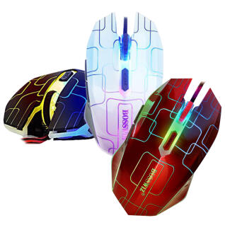 POOM | 보스위즈 게이밍 LED 6버튼 마우스 DPI 4단계 변환 BM-326