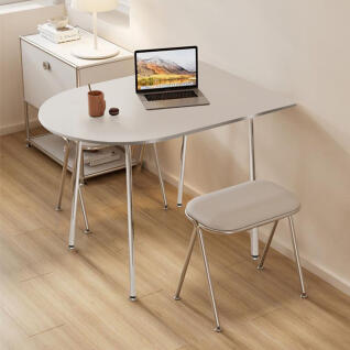 POOM | 라운 반타원형 식탁 1200 2인용 거실테이블