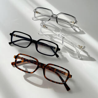 POOM | 긱시크 네모 스퀘어 사각 뿔테 안경 aa-49 스쿠