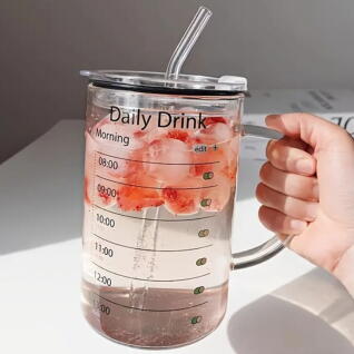 POOM | 건강한 습관 유리 텀블러 스트로,스트로 브러시 세트