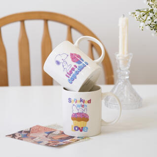 POOM | 스누피 케이크 캐릭터 도자기 머그잔 머그컵 2P