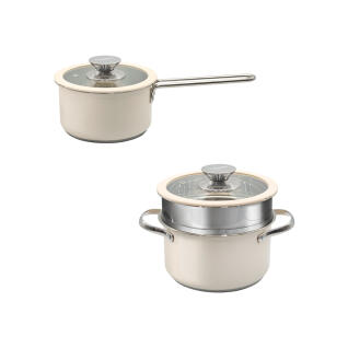 POOM | 라일리 바닥3중 스텐 냄비 2종세트 (16편수+18양수)