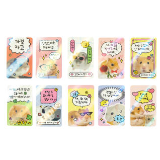 POOM | 미니엽서10P 럭키햄스터 (01005167)