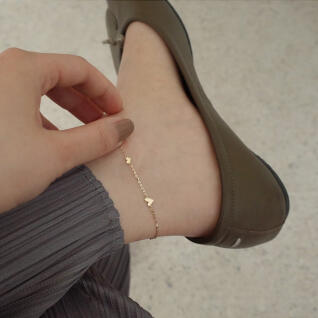 POOM | 14k 실버 스위트 러브 체인 925 발찌