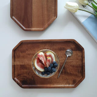 POOM | 포홈 원목 팔각트레이 쟁반 (2type)
