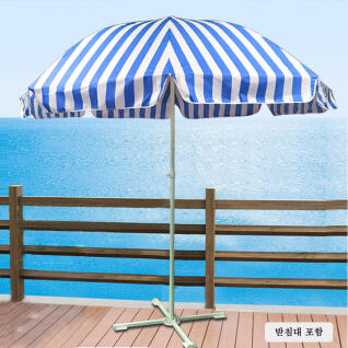 POOM | 스트라이프 파라솔A (2.4mx2.5m) (블루)