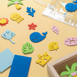 POOM | 민화샵 EVA 스티커 비치백 꾸미기 바다 물고기 스티커