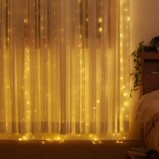 POOM | [은하수] LED 200구 USB 반딧불 커튼전구(3x2m) (웜색)