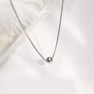 POOM | 여성 심플 볼 체인 925 은 목걸이 14K도금