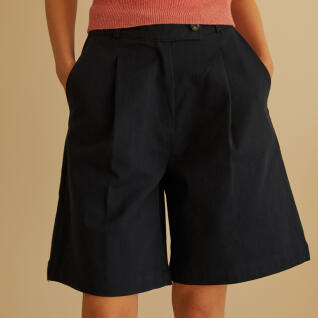 POOM | COTTON BERMUDA PANTS_NAVY