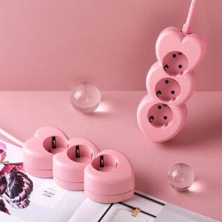 POOM | 하트탭 디자인 멀티탭 3구 3m 16A