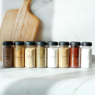 POOM | 레터링 양념통용기 조미료통 (400ml) 8개세트