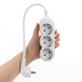 POOM | 짧은선 멀티탭 접지형 3구 30cm