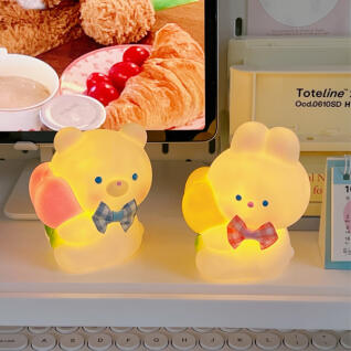 POOM | 모우 귀여운 토끼 곰돌이 미니 무드등