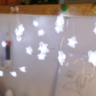 POOM | LED 할로윈 물방울 와이어 전구 3m (유령)