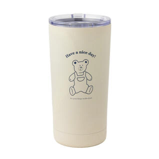 POOM | 화이트 베어 심플 스텐 텀블러 450ml (22004961)