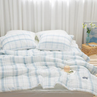 POOM | 더블리 하이볼 시어서커 여름이불 SS 베개세트