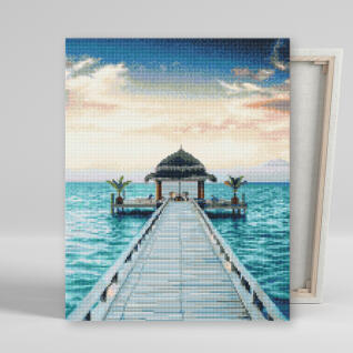 POOM | DIY캔버스형 보석십자수 40x50cm 해변의 휴식
