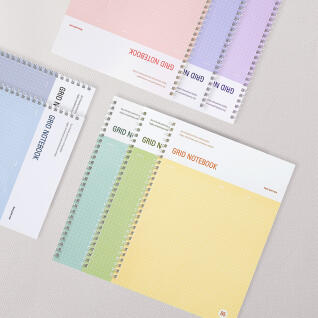 POOM | 컬러 에너지 노트북 그리드 B5 스프링 노트