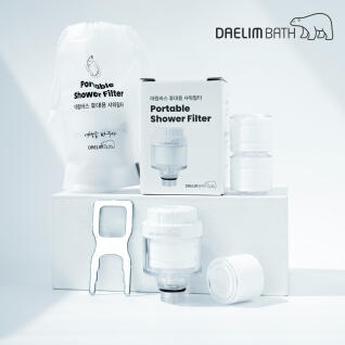 POOM | 대림바스 여행용 샤워기필터 휴대용 본품+필터3P SET