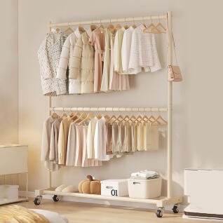 POOM | 미음행거 2단 1200 철제 스탠드 이동식