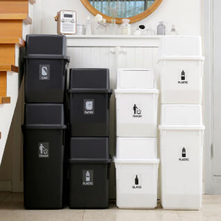 POOM | 가쯔 가정용 재활용 분리수거함 60L 1개