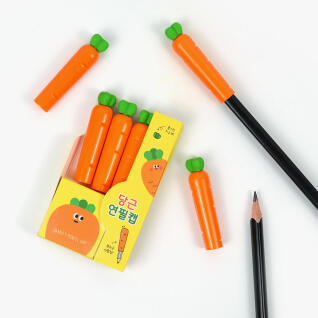 POOM | 핑크풋 당근 연필캡 3p