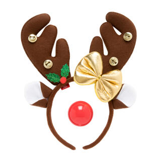 POOM | X-MAS 루돌프 머리띠 LED코 세트(34011623)