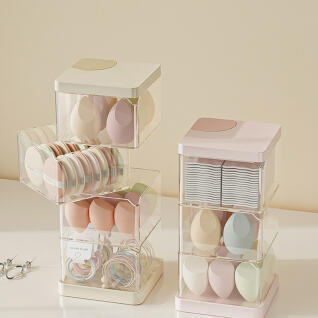 POOM | 360 퍼프수납 3단 정리대 투명하고 예쁜 수납함